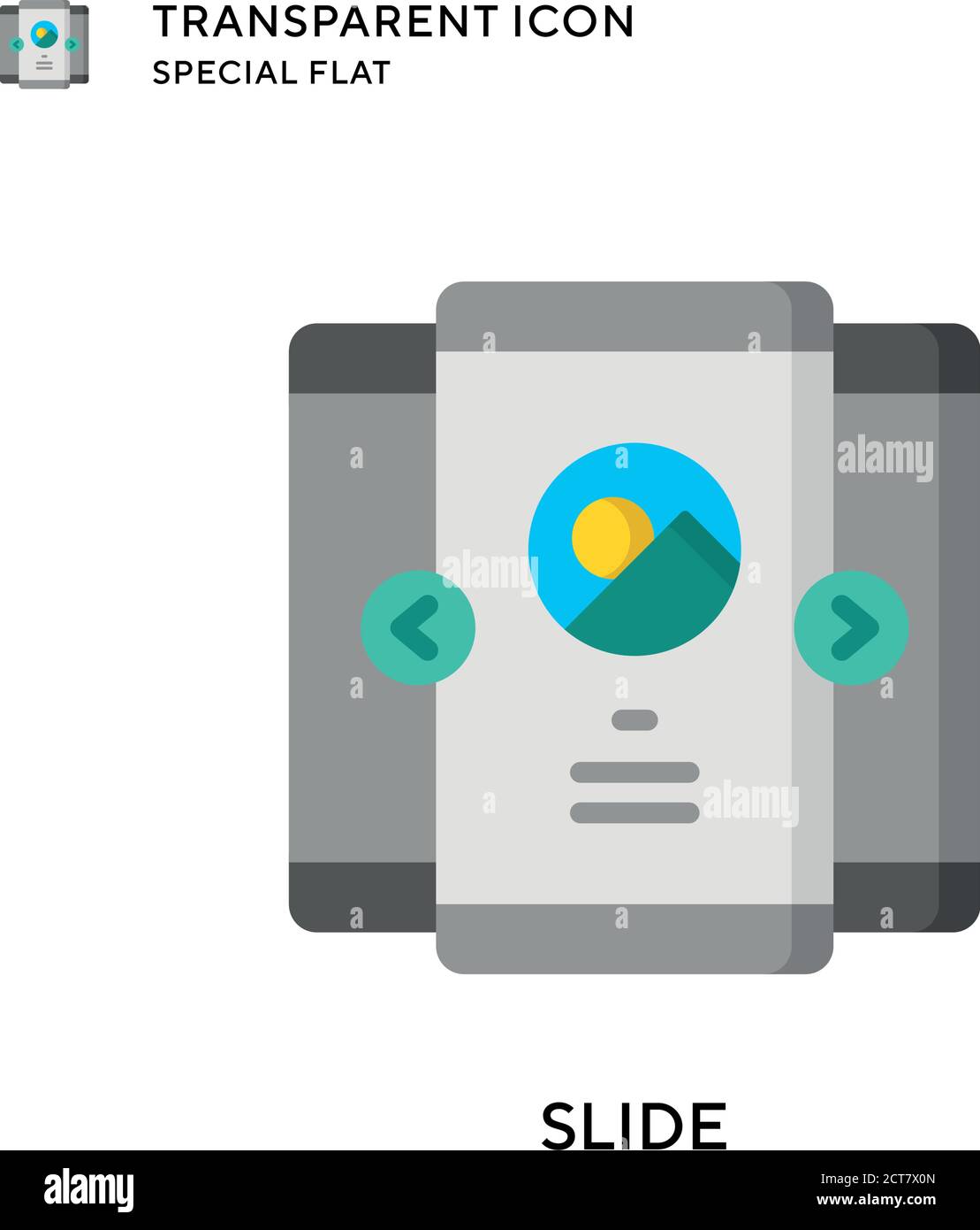 Slide vector icon. Flat style illustration. EPS 10 vector Stock Vector ...