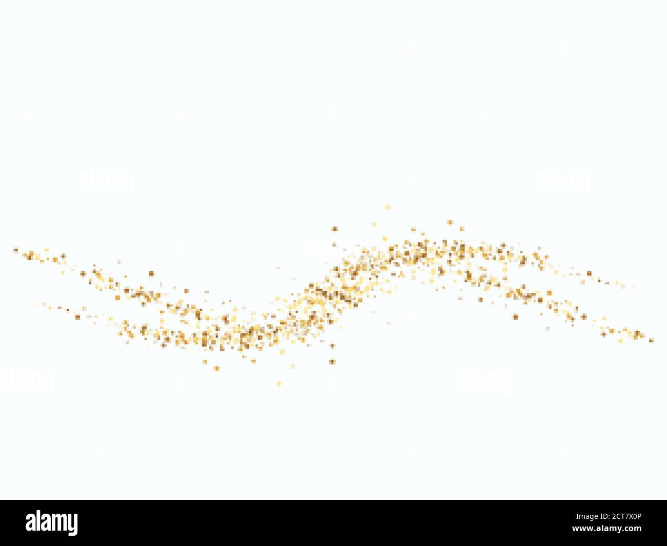 Gold glitter wave abstract background, golden sparkles on white background, vip design template ...