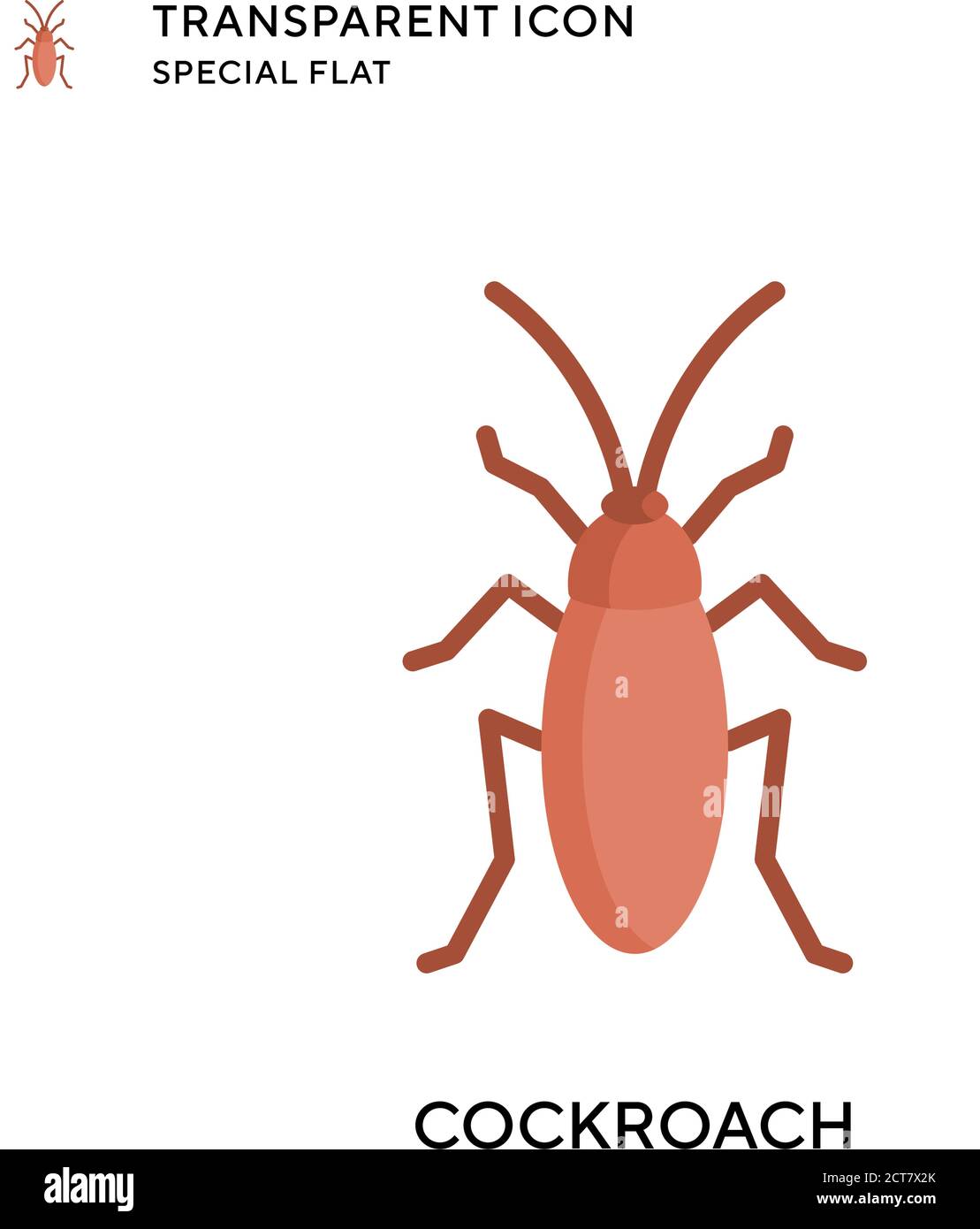 Cockroach vector icon. Flat style illustration. EPS 10 vector Stock ...