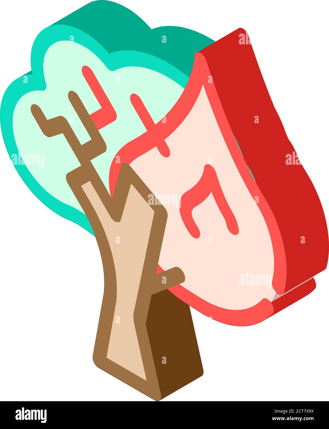 forest fires isometric icon vector symbol illustration Stock Vector ...