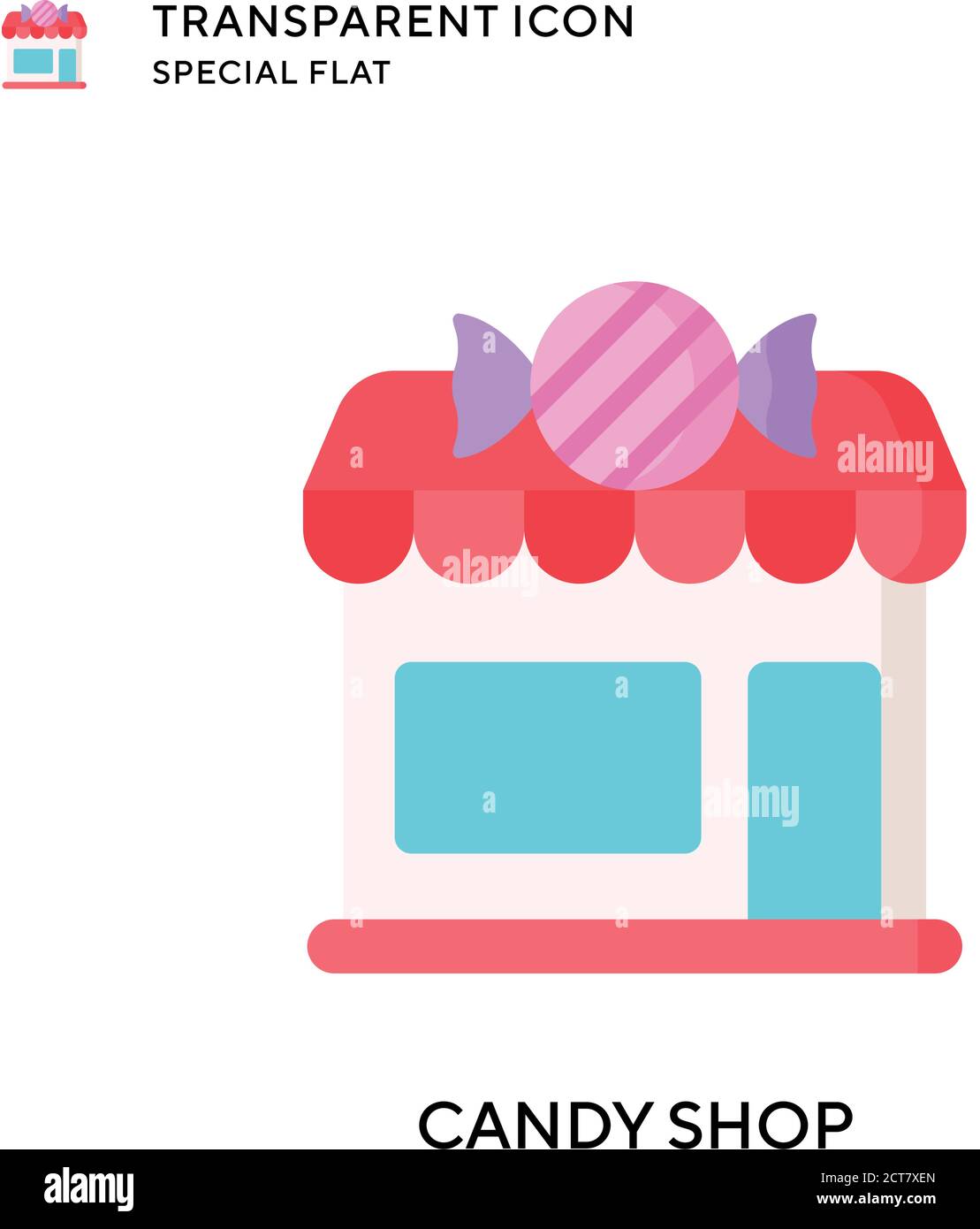 Candy shop vector icon. Flat style illustration. EPS 10 vector Stock ...