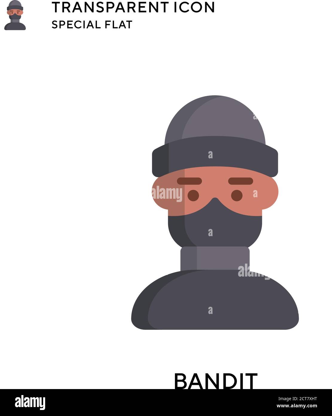 Bandit vector icon. Flat style illustration. EPS 10 vector Stock Vector ...