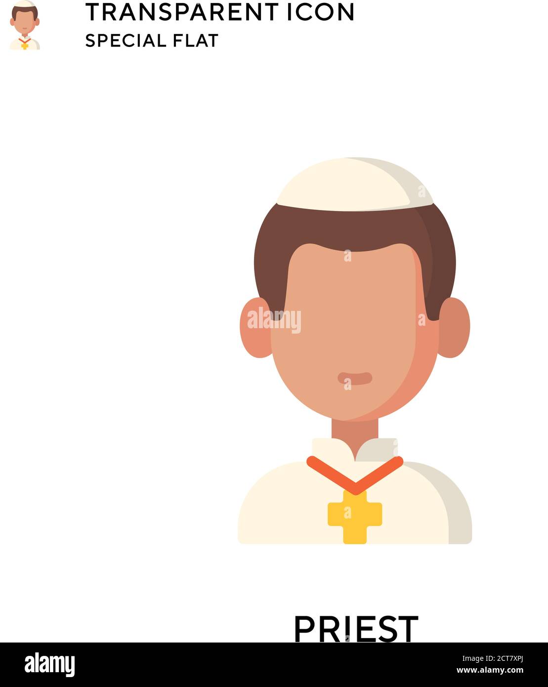 Priest vector icon. Flat style illustration. EPS 10 vector Stock Vector ...