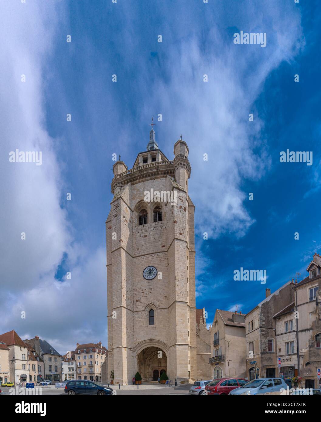 Dole, France - 08 31 2020: Outside view of collegiate church of Notre ...