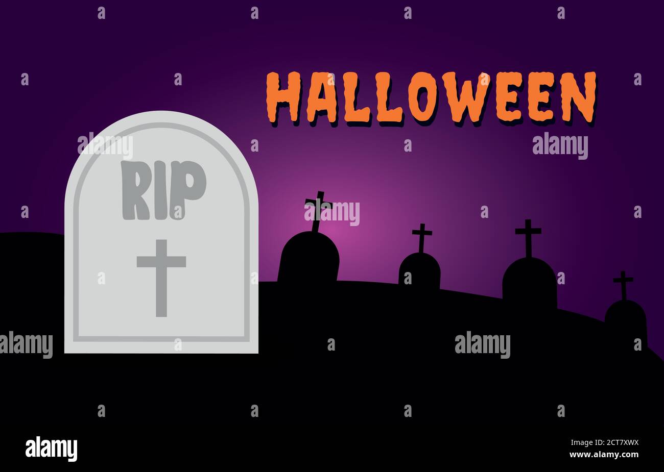 Halloween grave at cemetery vector design Stock Vector Image & Art - Alamy