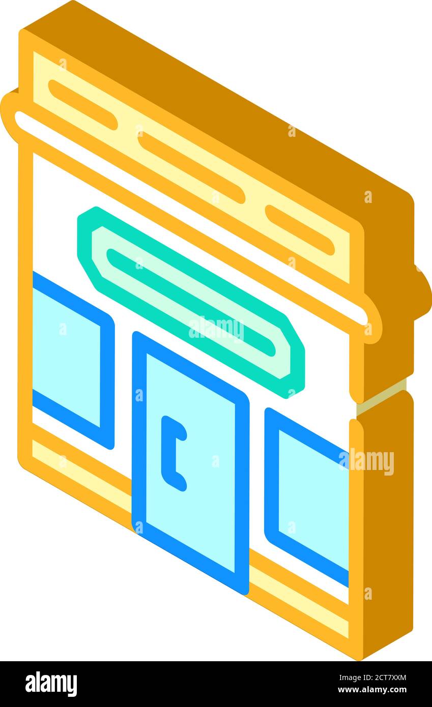 shop building isometric icon vector symbol illustration Stock Vector ...
