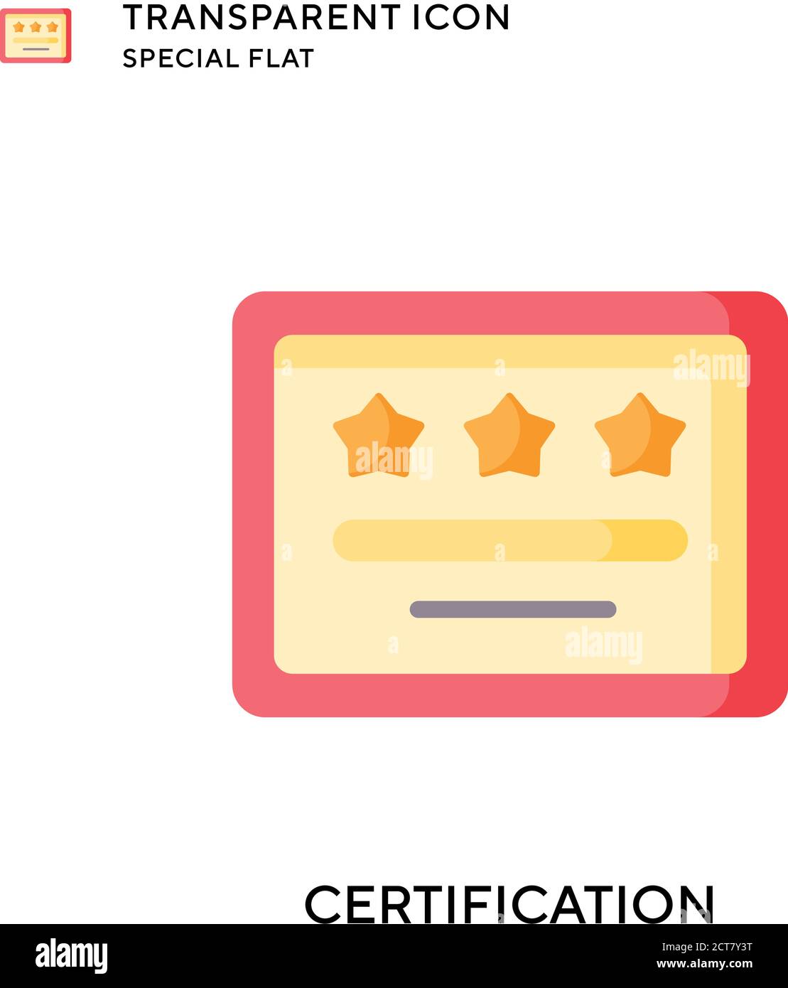 Certification vector icon. Flat style illustration. EPS 10 vector Stock ...