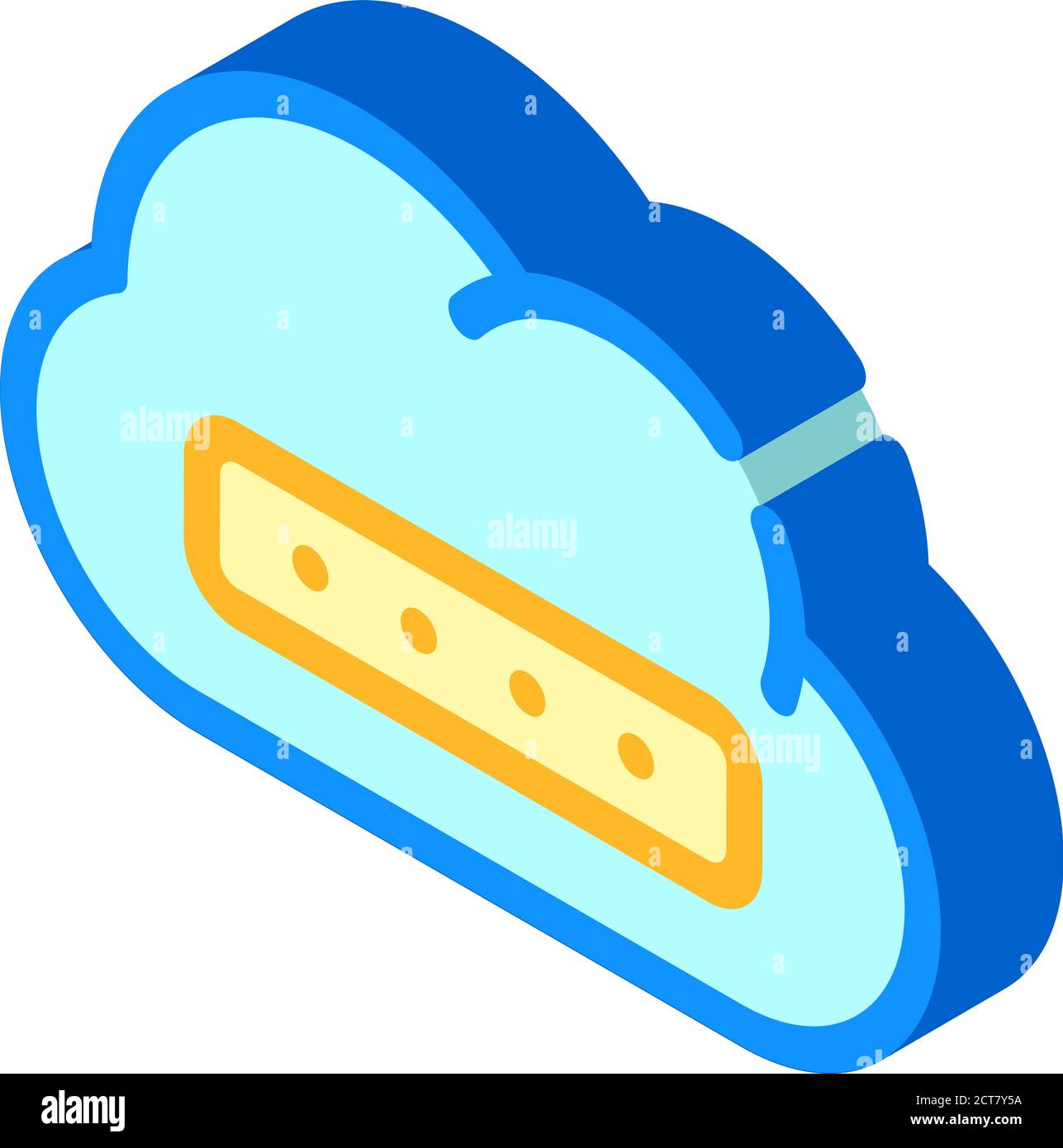 memory cloud storage isometric icon vector illustration Stock Vector ...