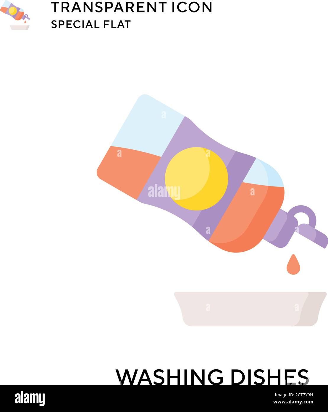 Woman washing up dishes sink Stock Vector Images - Alamy