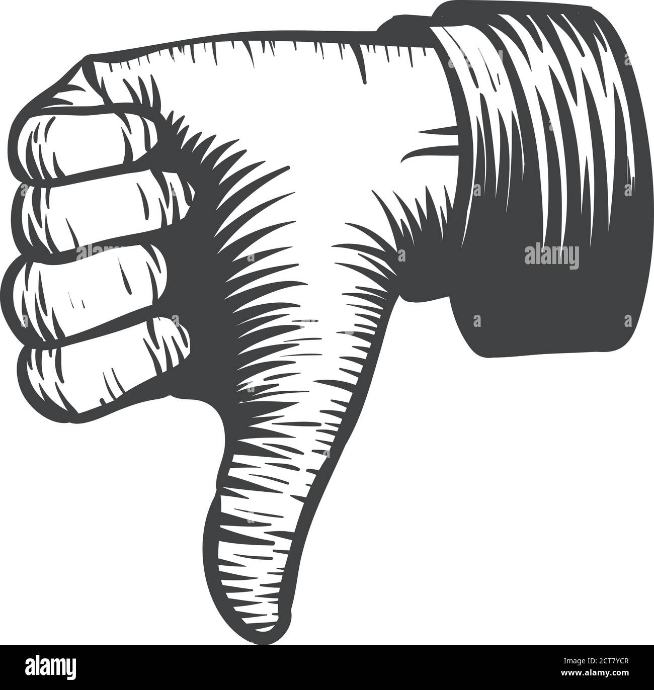 Thumb down vector sketch Cut Out Stock Images & Pictures - Alamy