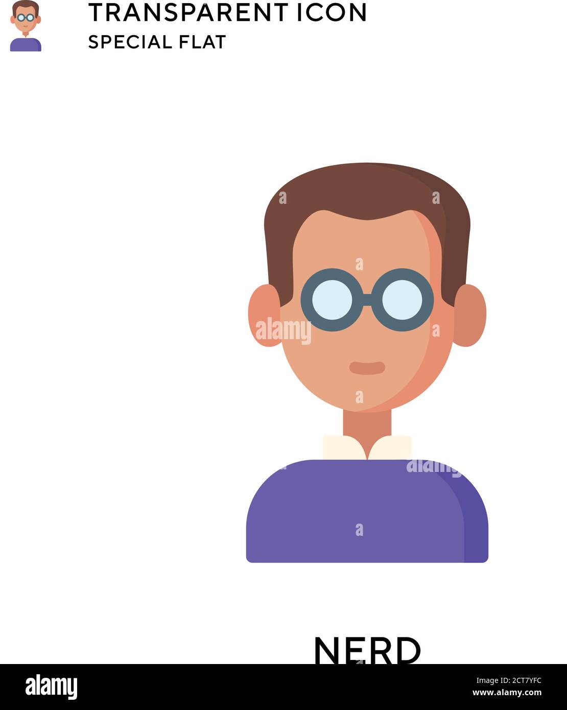 Nerd young guy portrait Stock Vector Images - Alamy