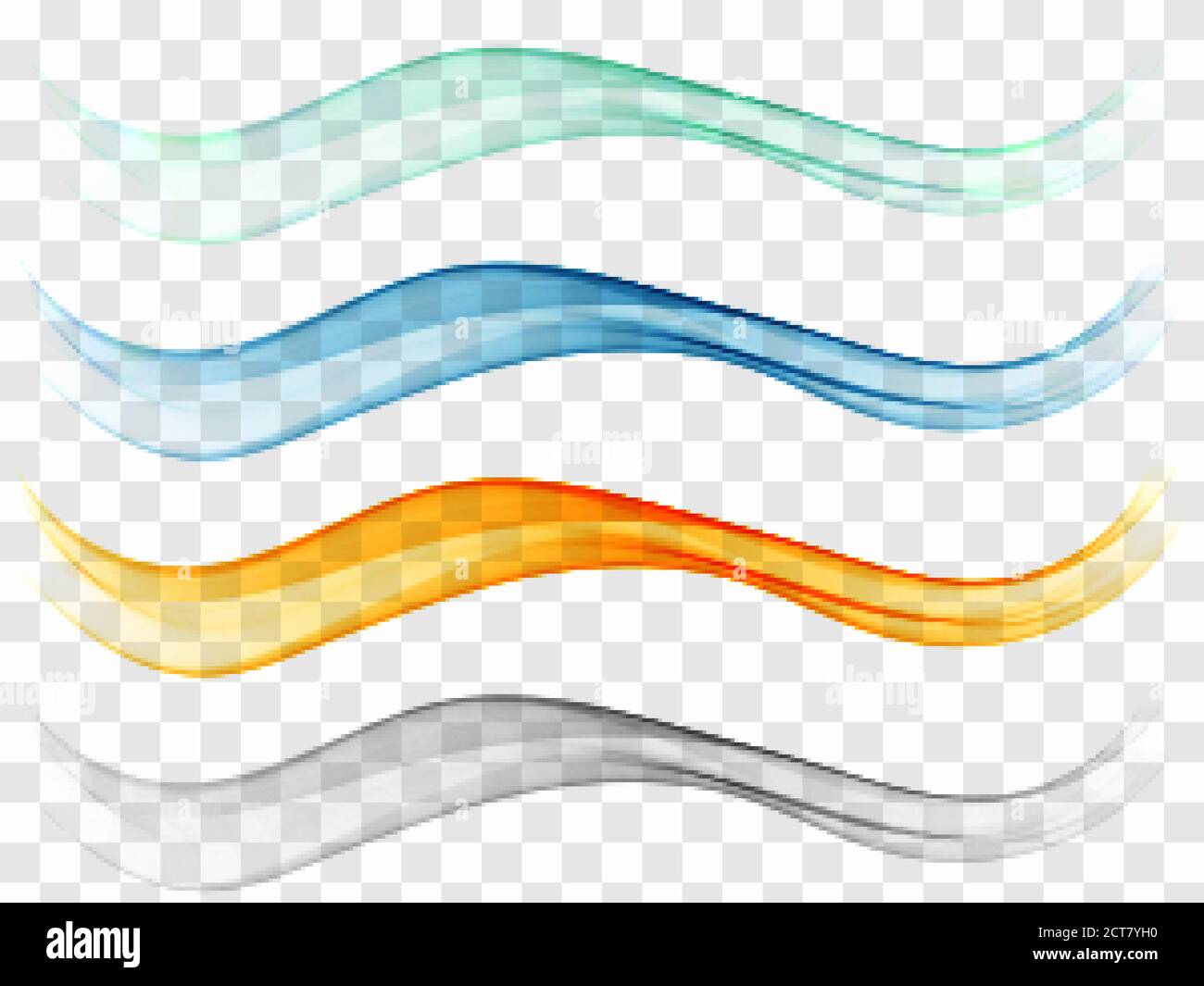Set of blend abstract wave Wave set flow abstract Stock Vector Image ...