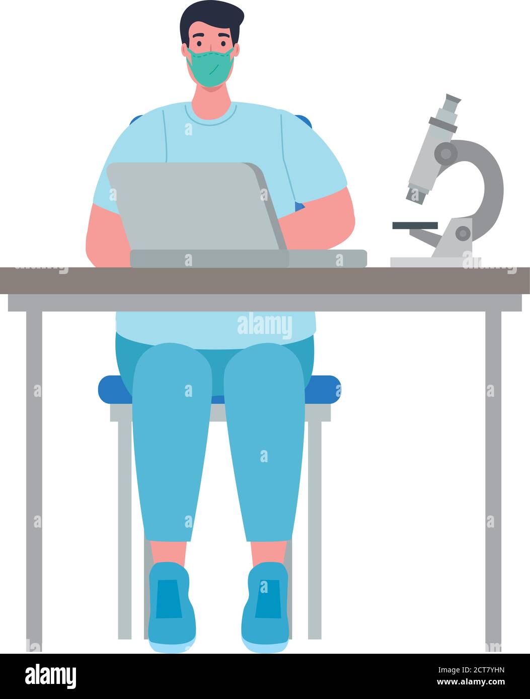 Doctor pharmacy desk mask Stock Vector Images - Alamy