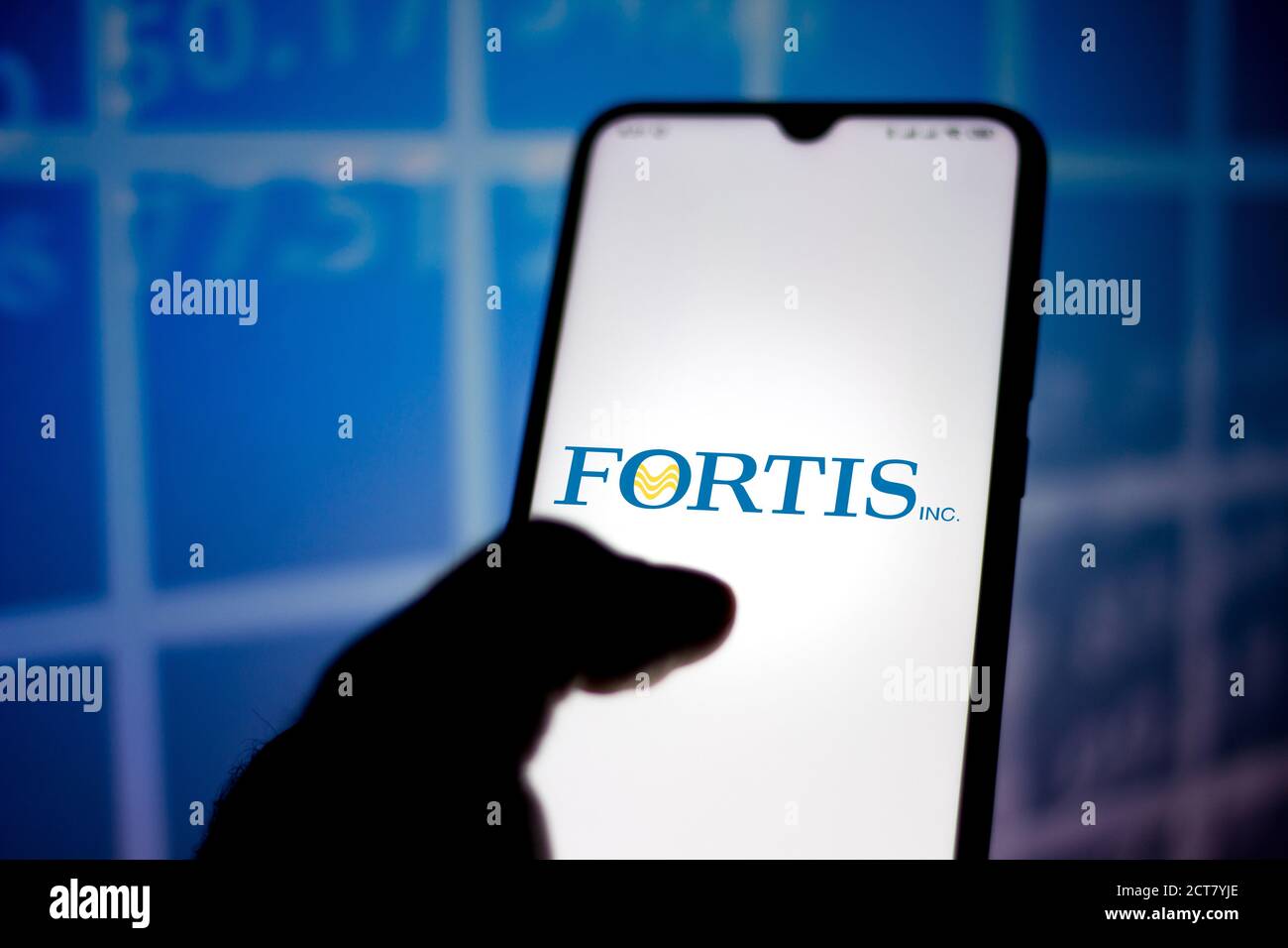 In this photo illustration of the Fortis logo seen displayed on a ...