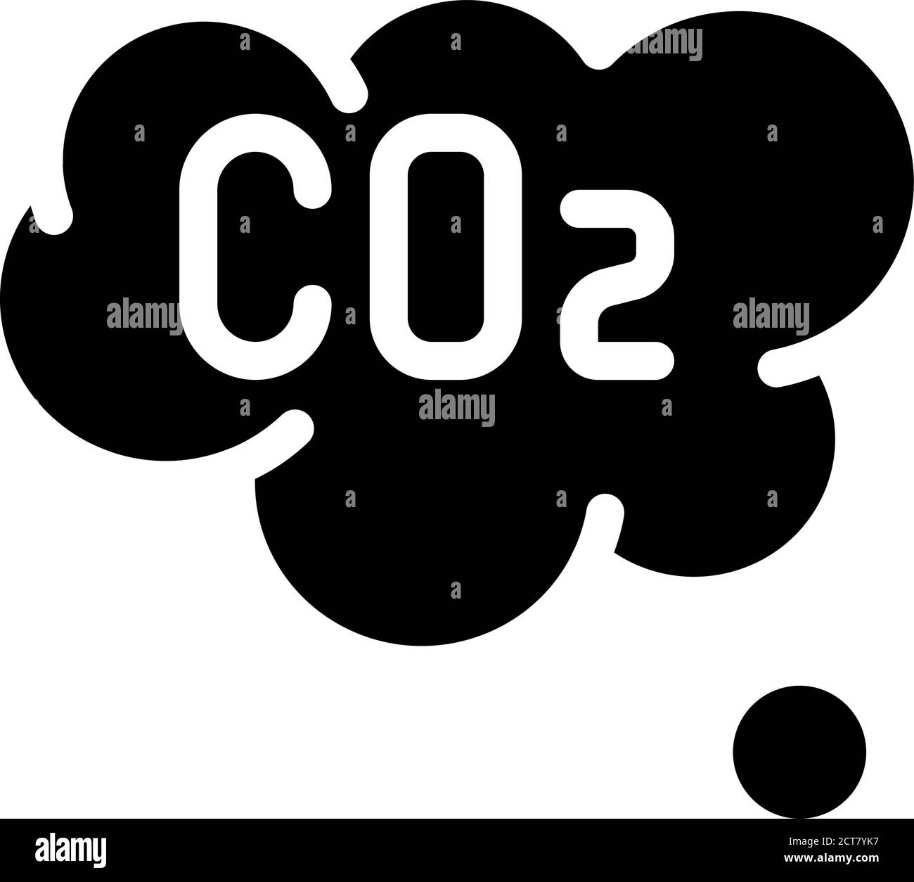 co2 cloud glyph icon vector symbol illustration Stock Vector Image ...