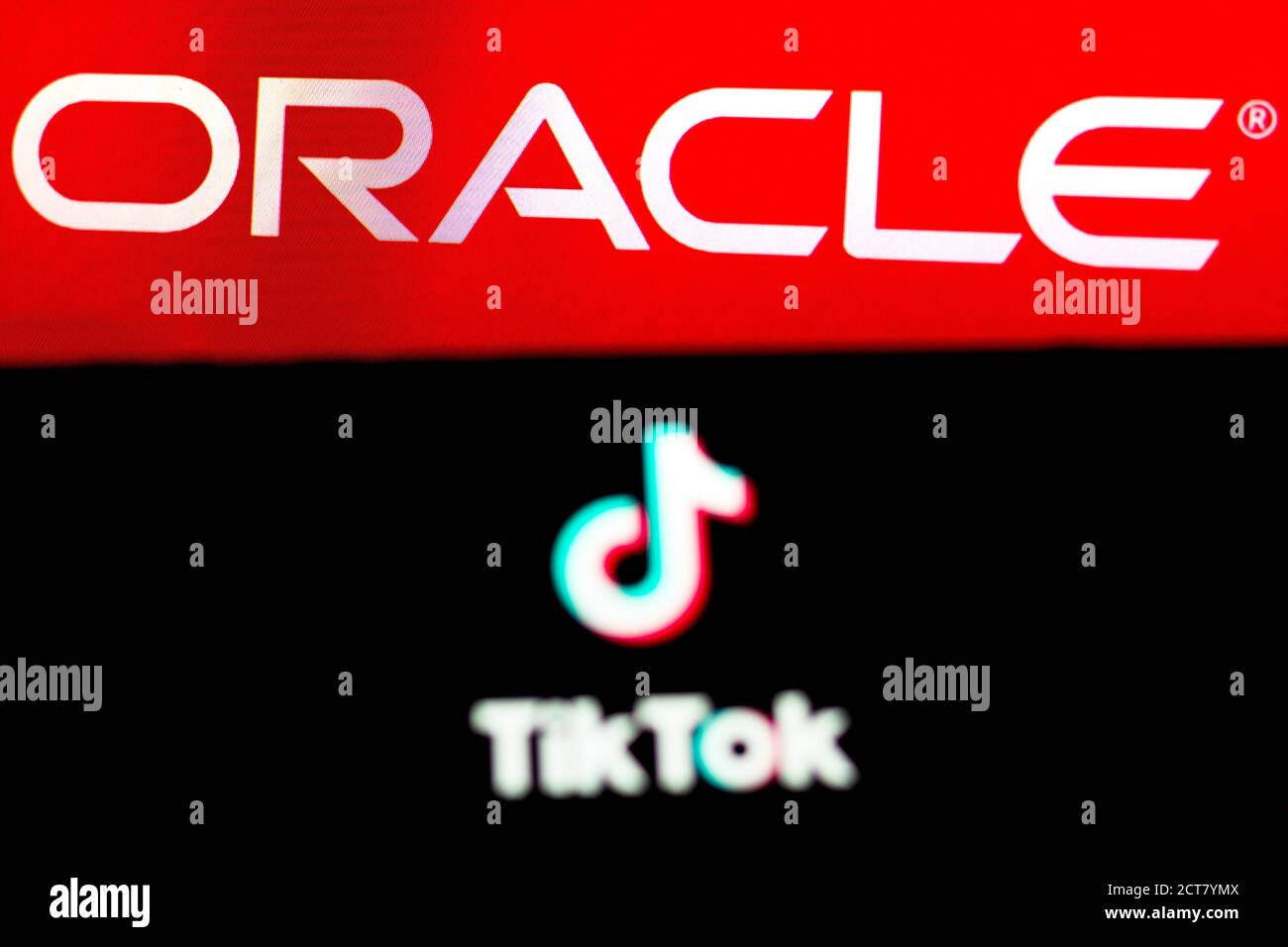 In this photo illustration a TikTok logo is seen displayed on a ...