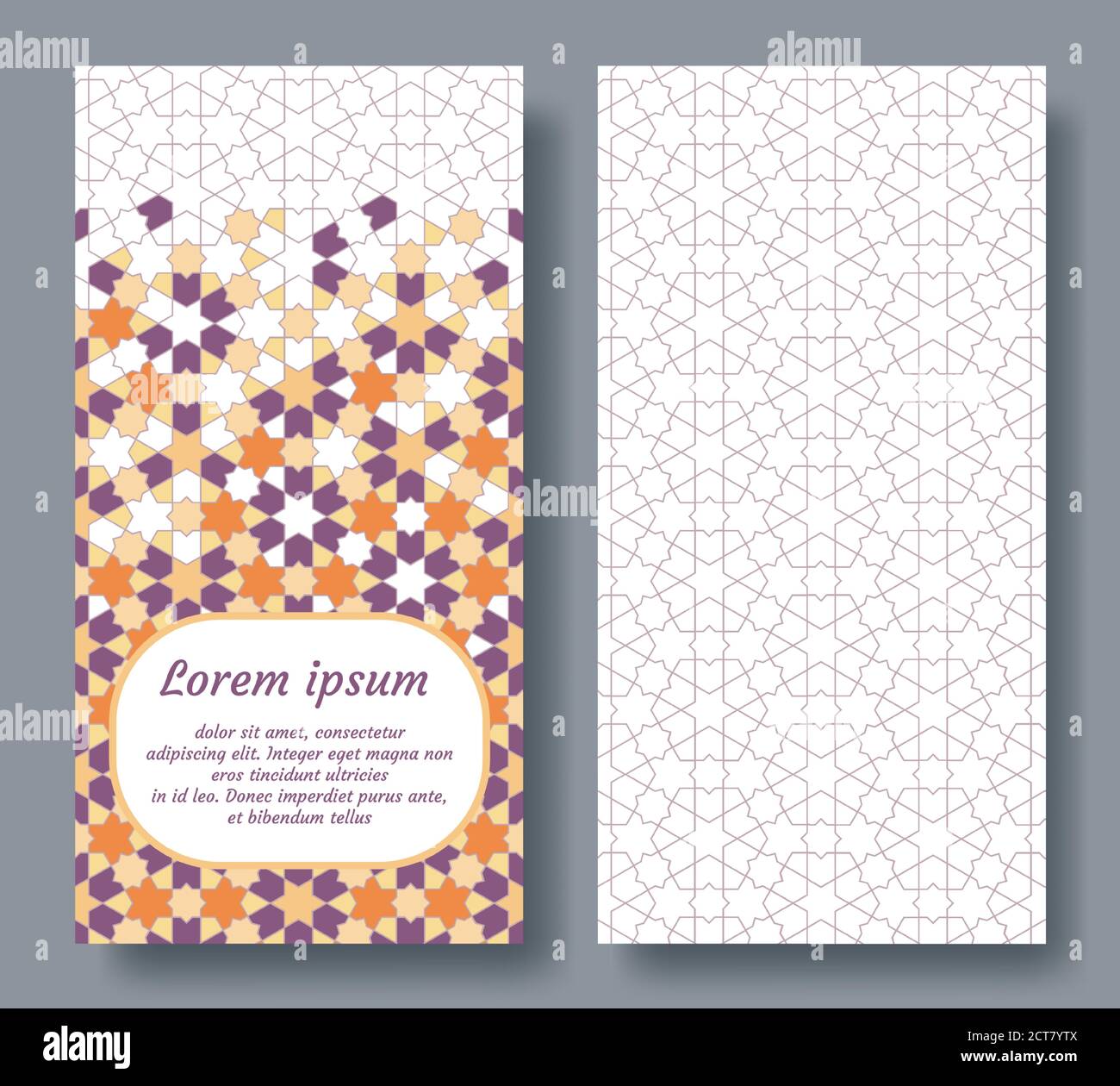 Arabic double card for invitation, celebration, save the date, wedding ...
