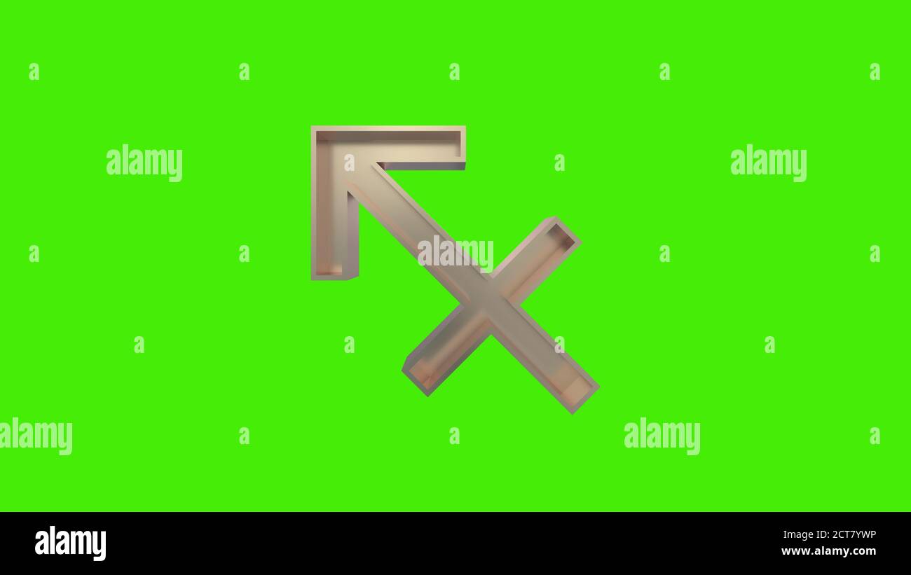 Golden Sagittarius (Archer Centaur) Astrological Zodiac sign on a green ...