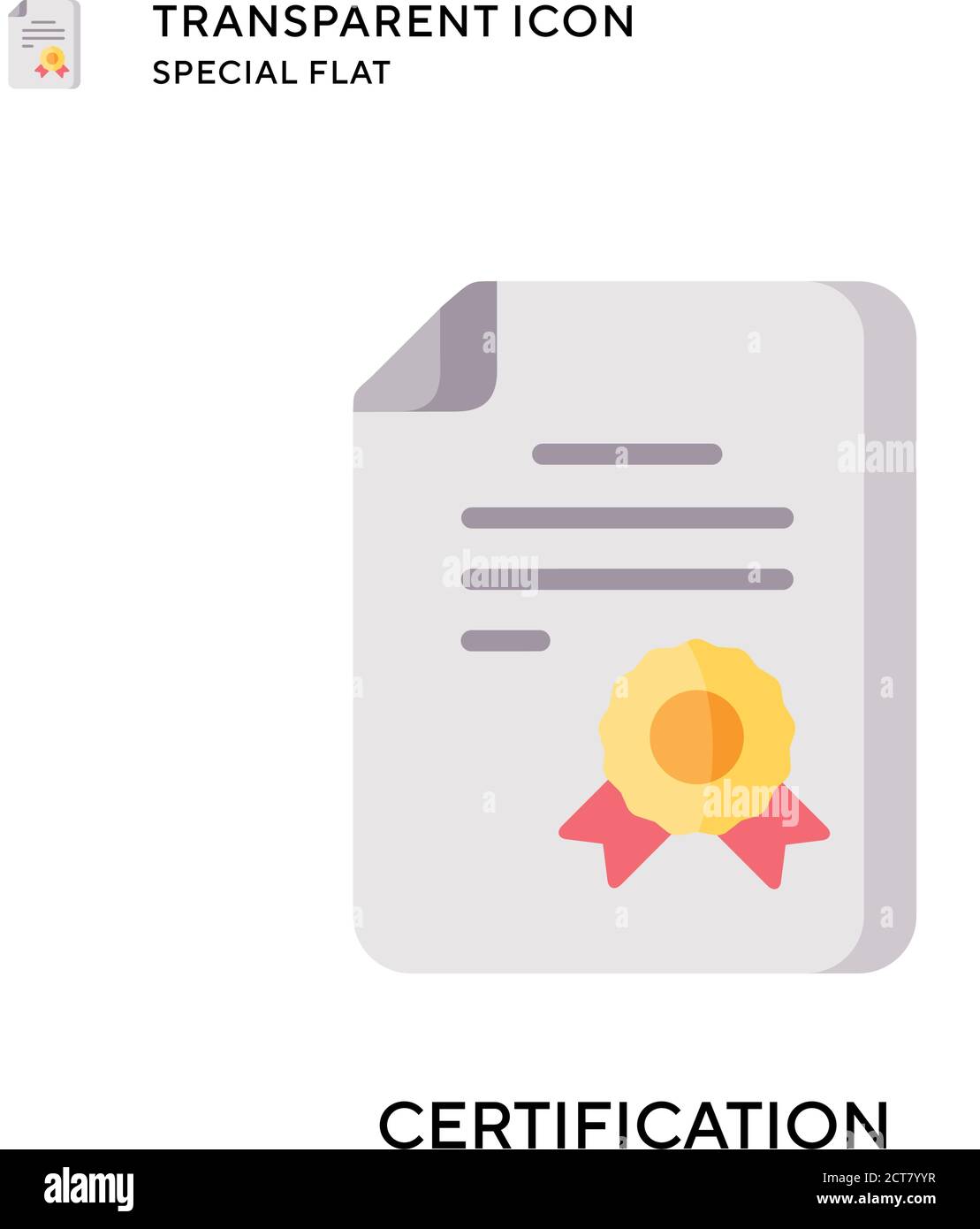 Certification vector icon. Flat style illustration. EPS 10 vector Stock ...