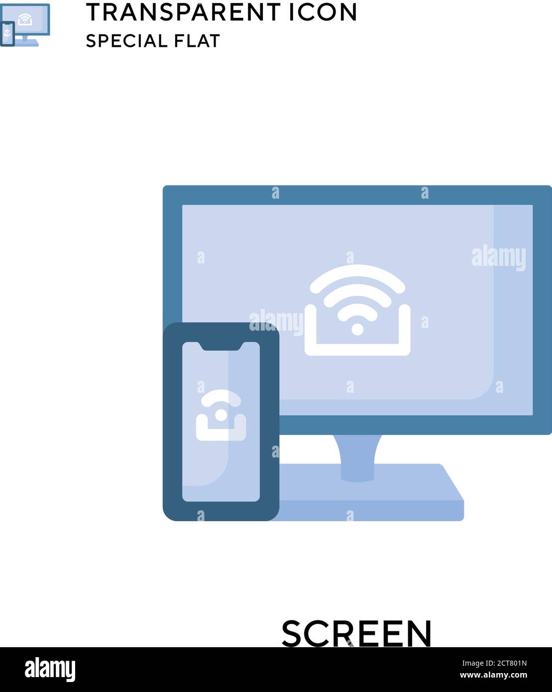 Screen vector icon. Flat style illustration. EPS 10 vector Stock Vector ...