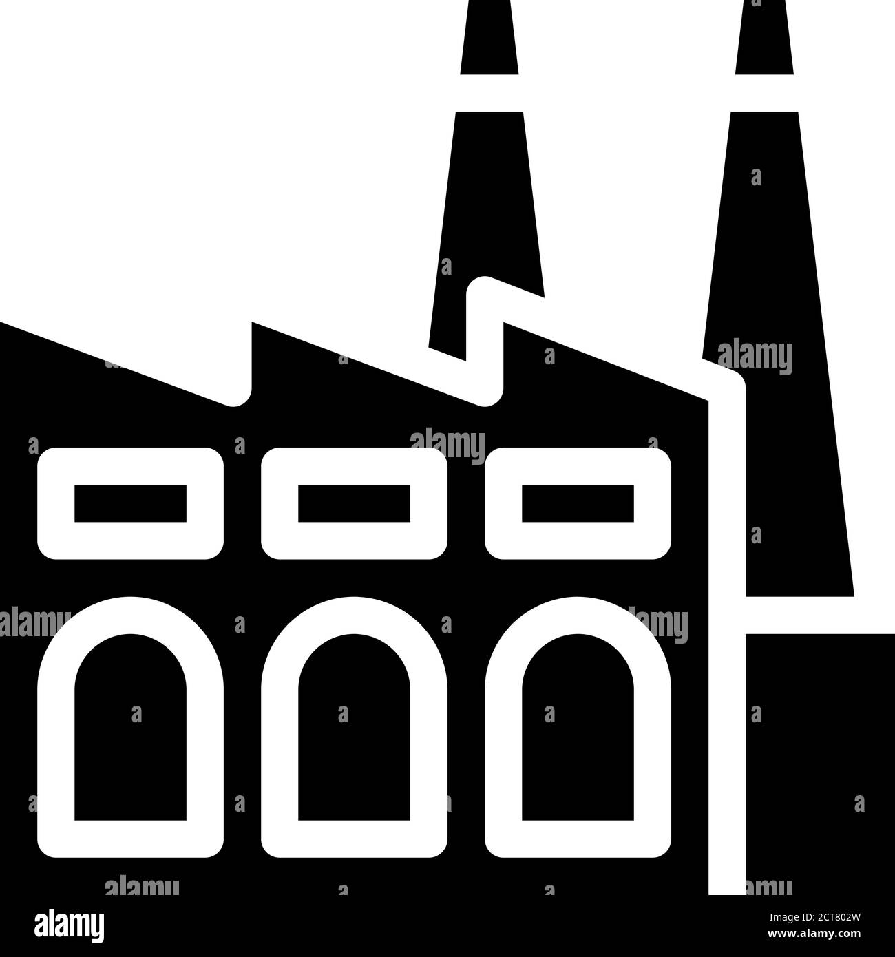 factory environmental pollution glyph icon vector illustration Stock ...