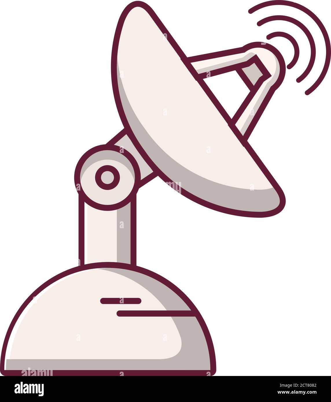 Communication parabolic satellite dish space receivers. Isolated on a ...