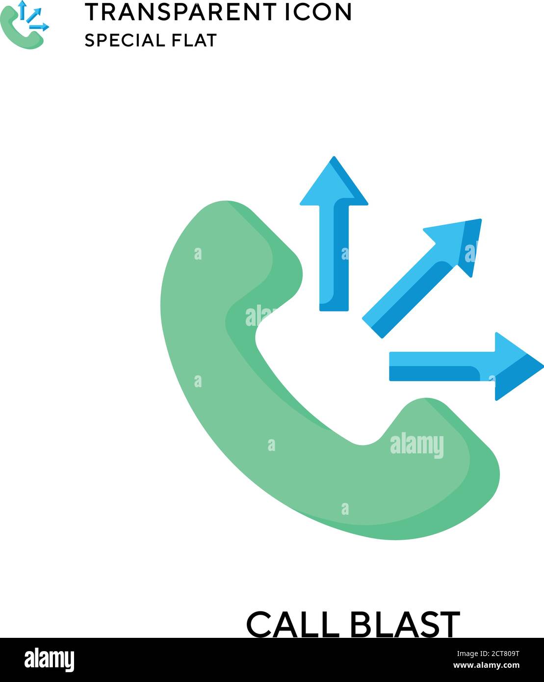 Call blast vector icon. Flat style illustration. EPS 10 vector Stock ...