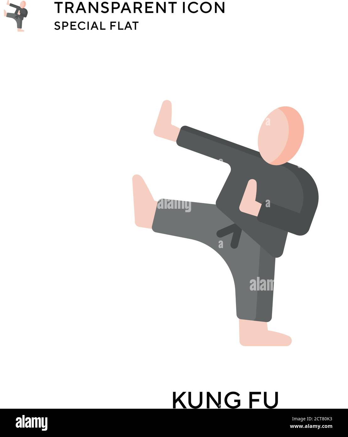 Kung fu vector icon. Flat style illustration. EPS 10 vector Stock ...