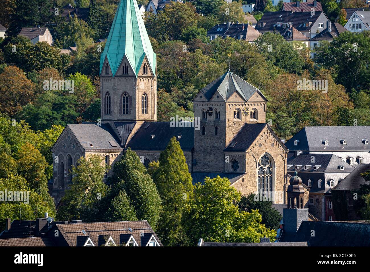 St. Ludgerus Church, in Essen-Werden, abbey church, with the shrine of ...