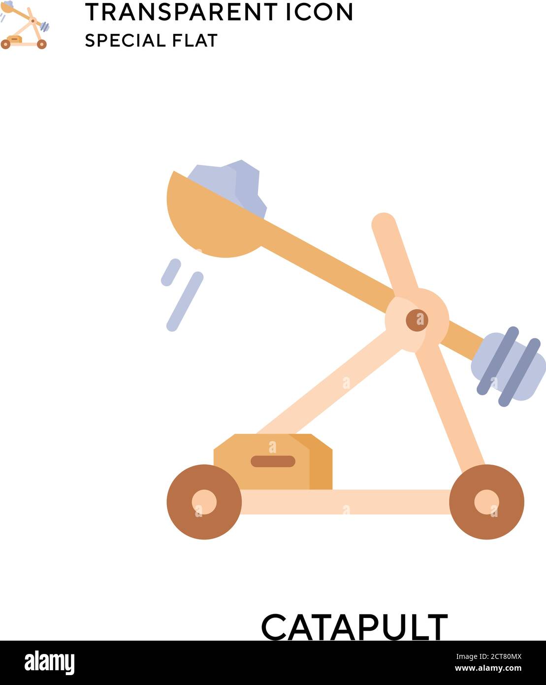 Catapult vector icon. Flat style illustration. EPS 10 vector Stock ...