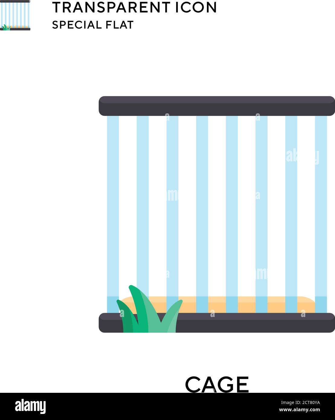 Cage vector icon. Flat style illustration. EPS 10 vector Stock Vector ...