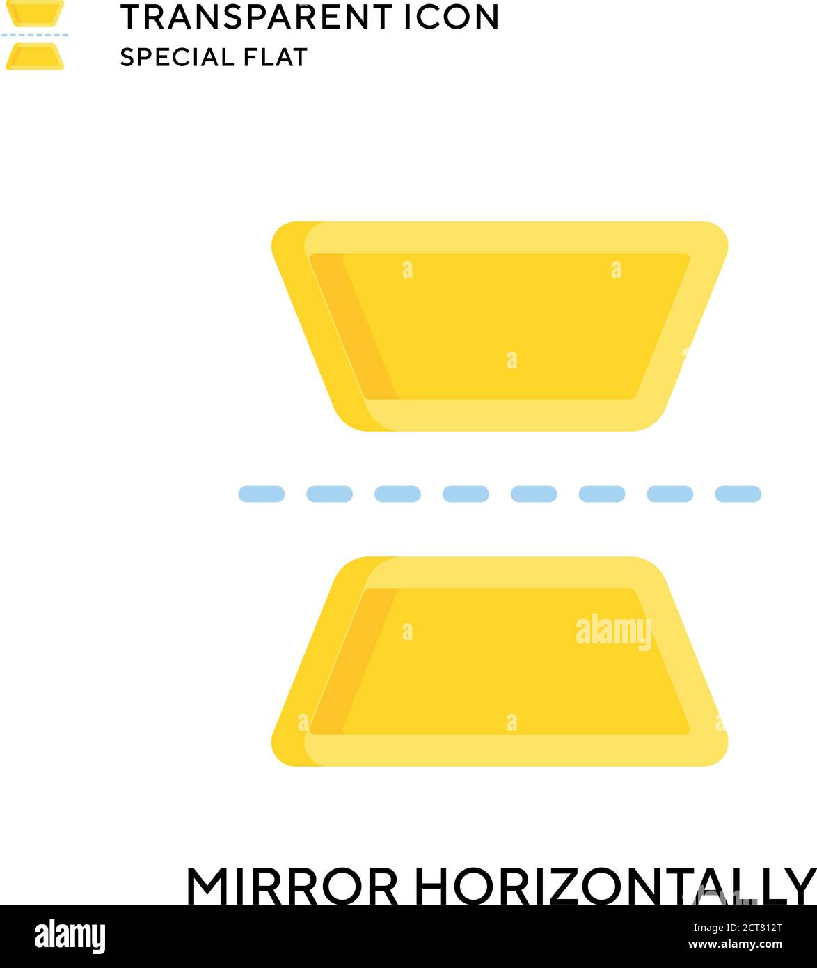 Mirror horizontally vector icon. Flat style illustration. EPS 10 vector ...