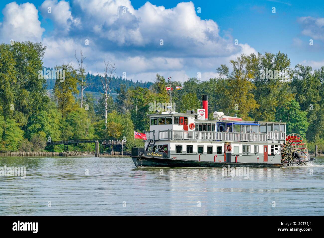Paddlewheeler Riverboat, M.V. Native, Fraser River, Langley, British ...
