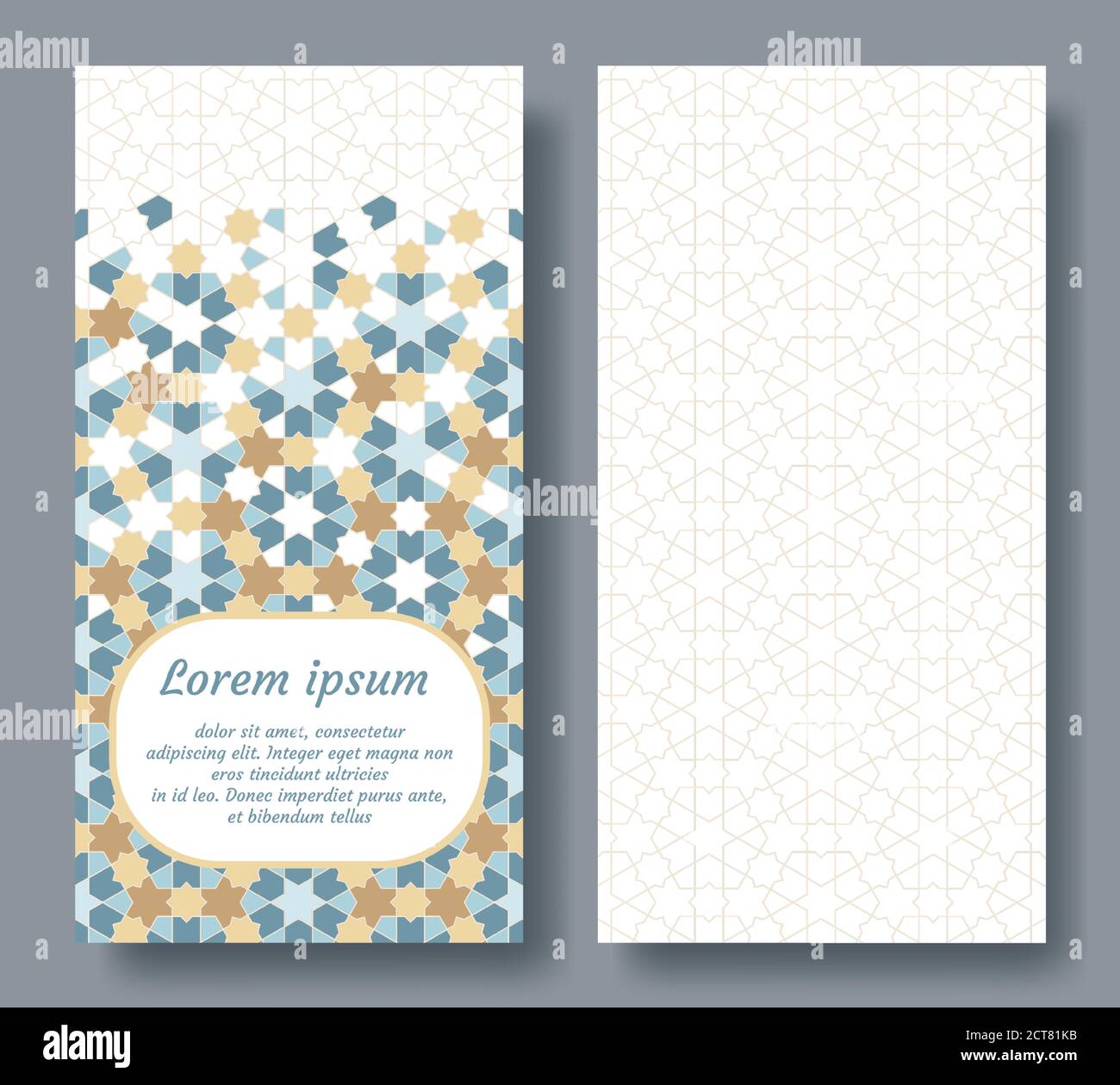 Arabic double card for invitation, celebration, save the date, wedding ...