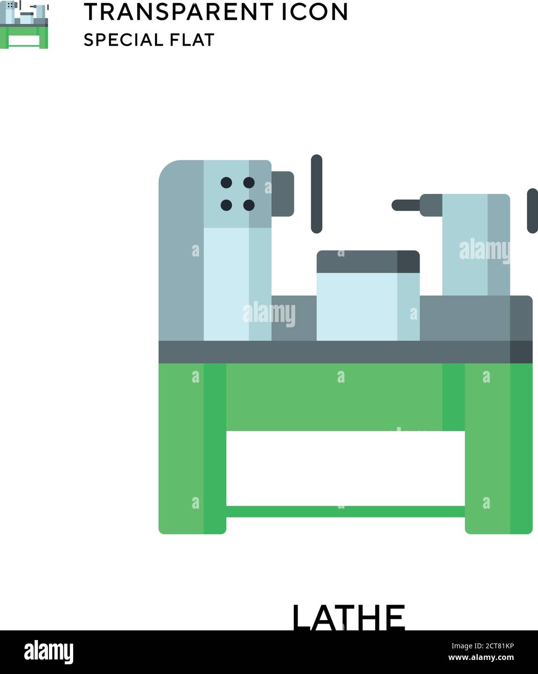 Lathe vector icon. Flat style illustration. EPS 10 vector Stock Vector ...