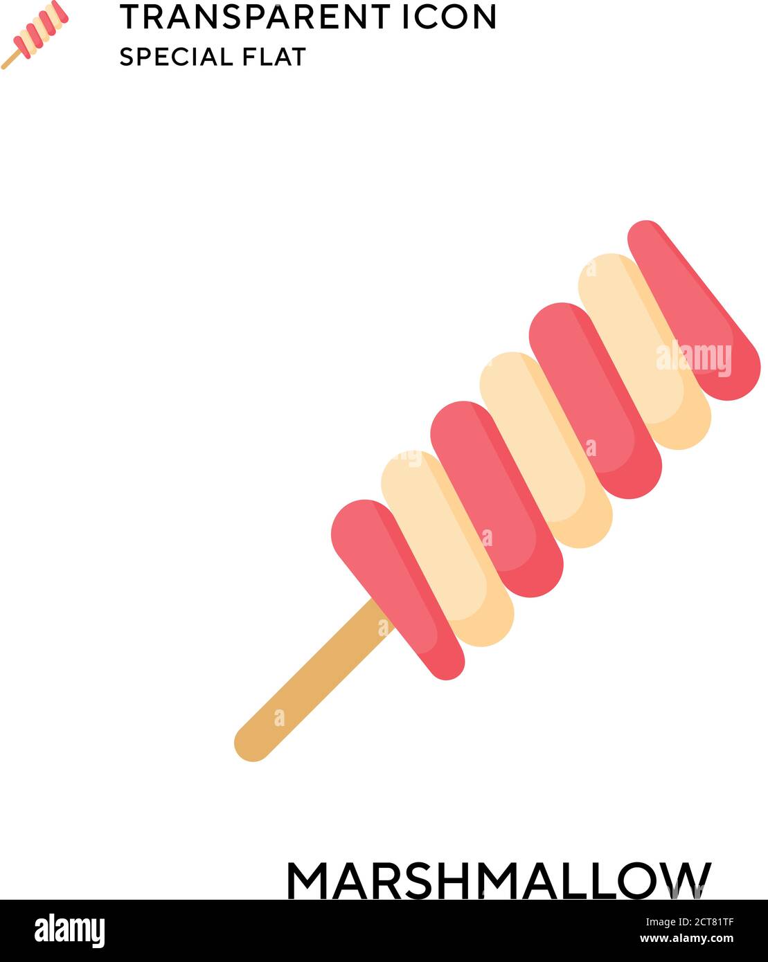 Marshmallow vector icon. Flat style illustration. EPS 10 vector Stock ...
