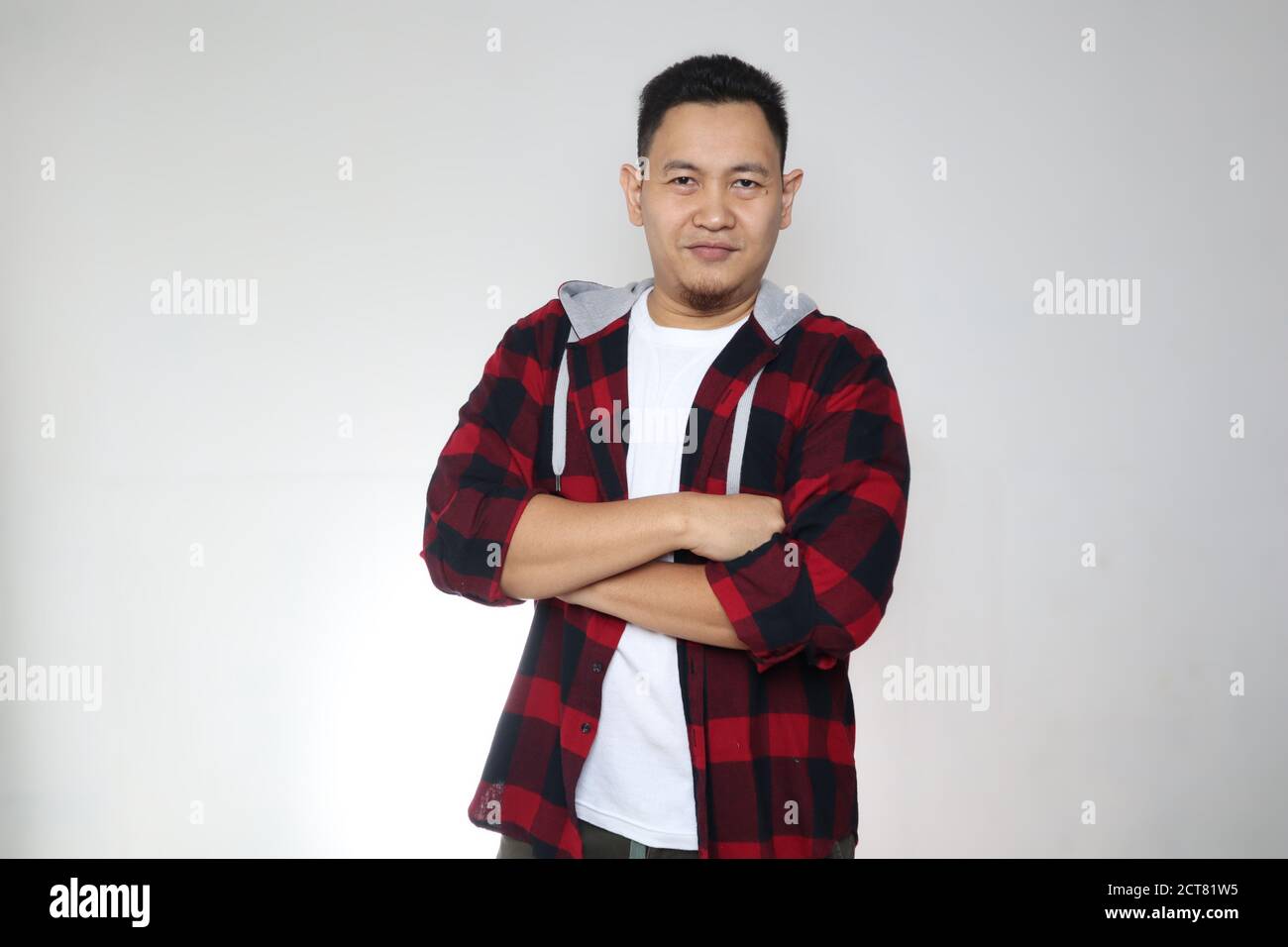 Happy young attractive cute Asian man smiling cheerfully, confident ...