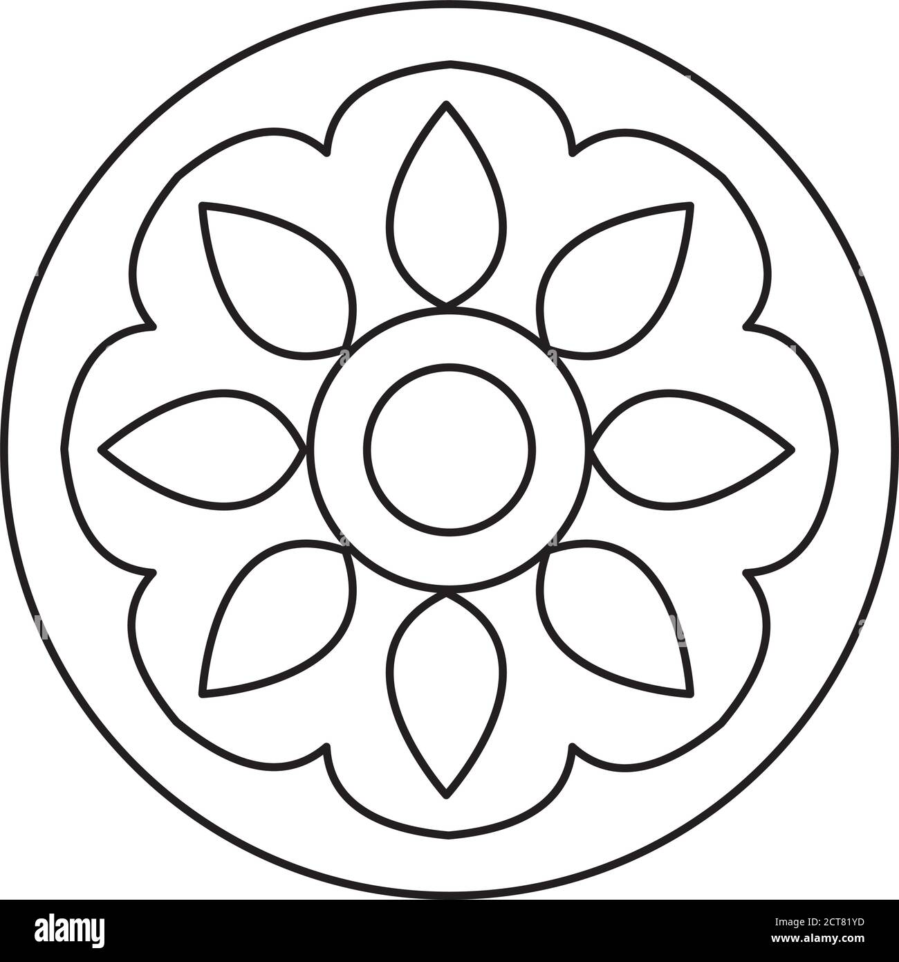 mandala line style icon vector design Stock Vector Image & Art - Alamy