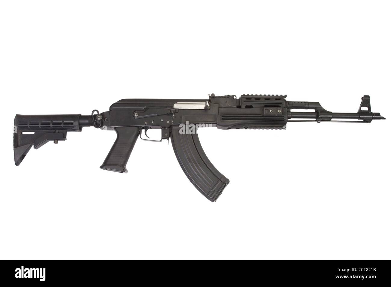 Rare first model AK - 47 assault rifle with modern tactical accessories ...