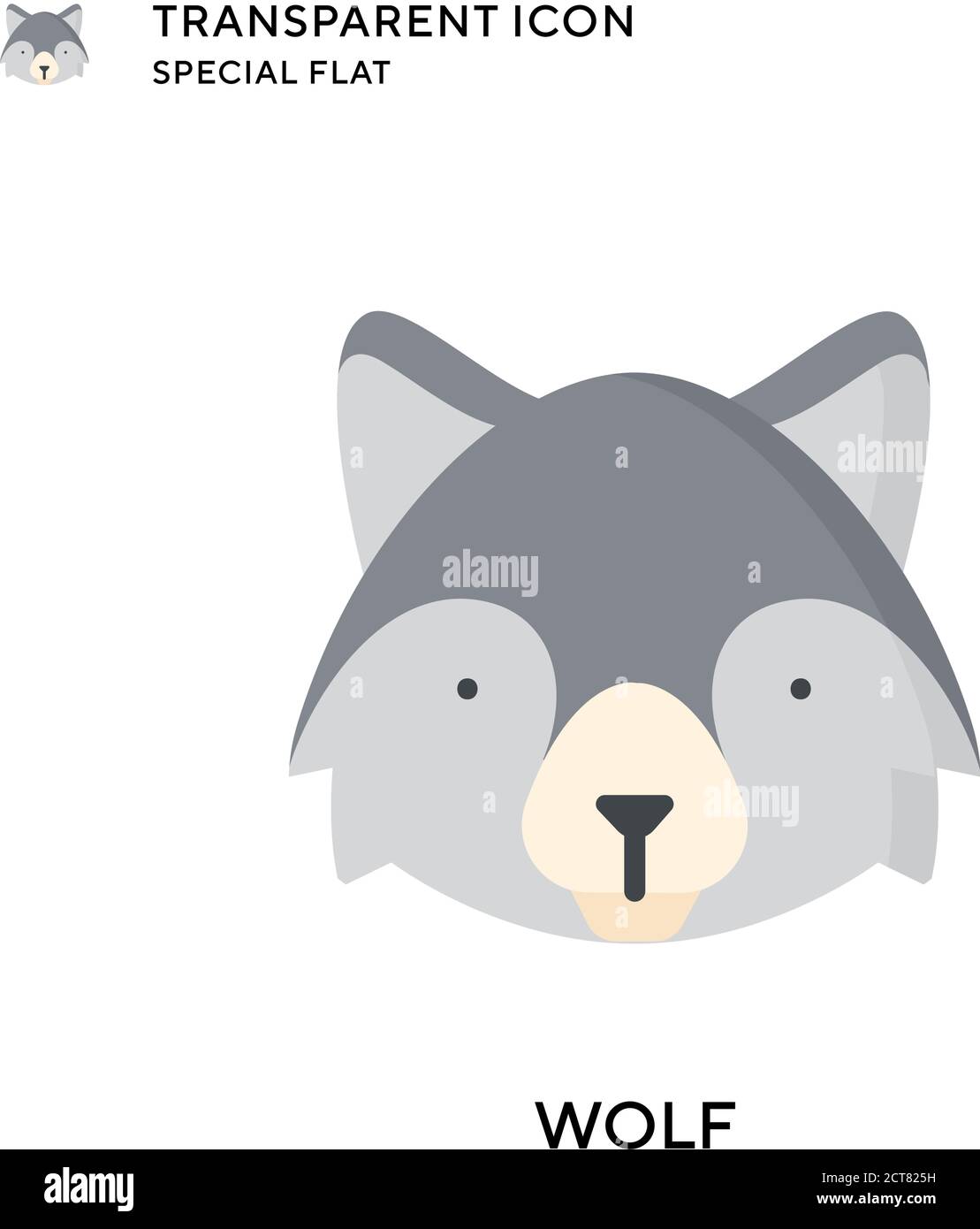 Wolf vector icon. Flat style illustration. EPS 10 vector Stock Vector ...