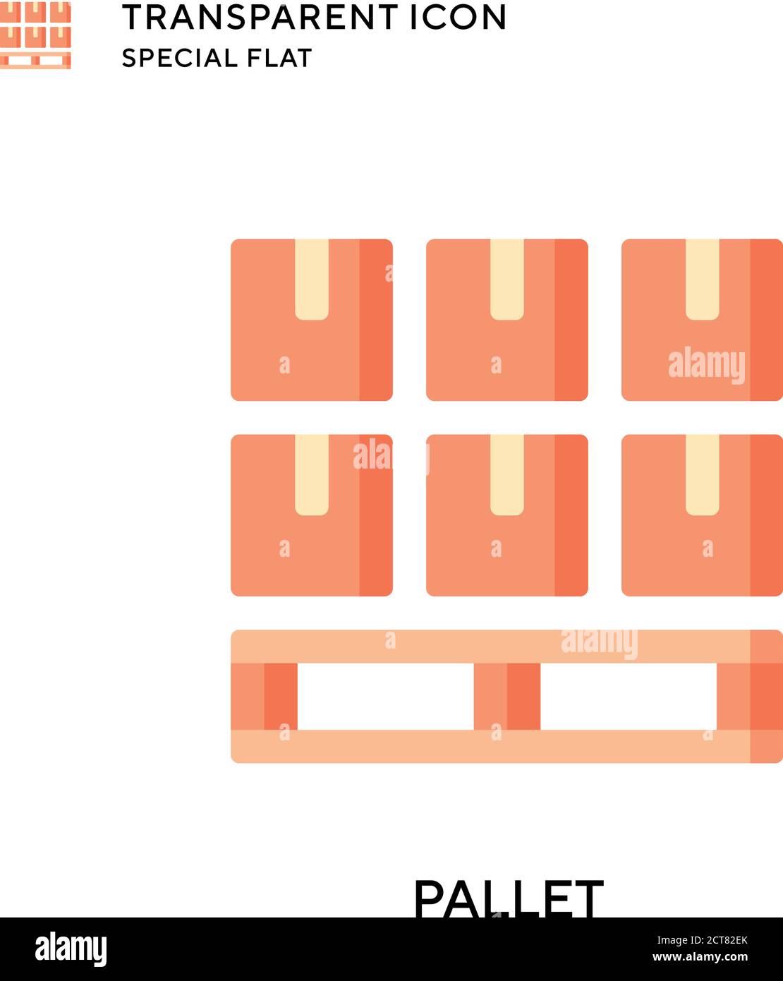 Pallet vector icon. Flat style illustration. EPS 10 vector Stock Vector ...