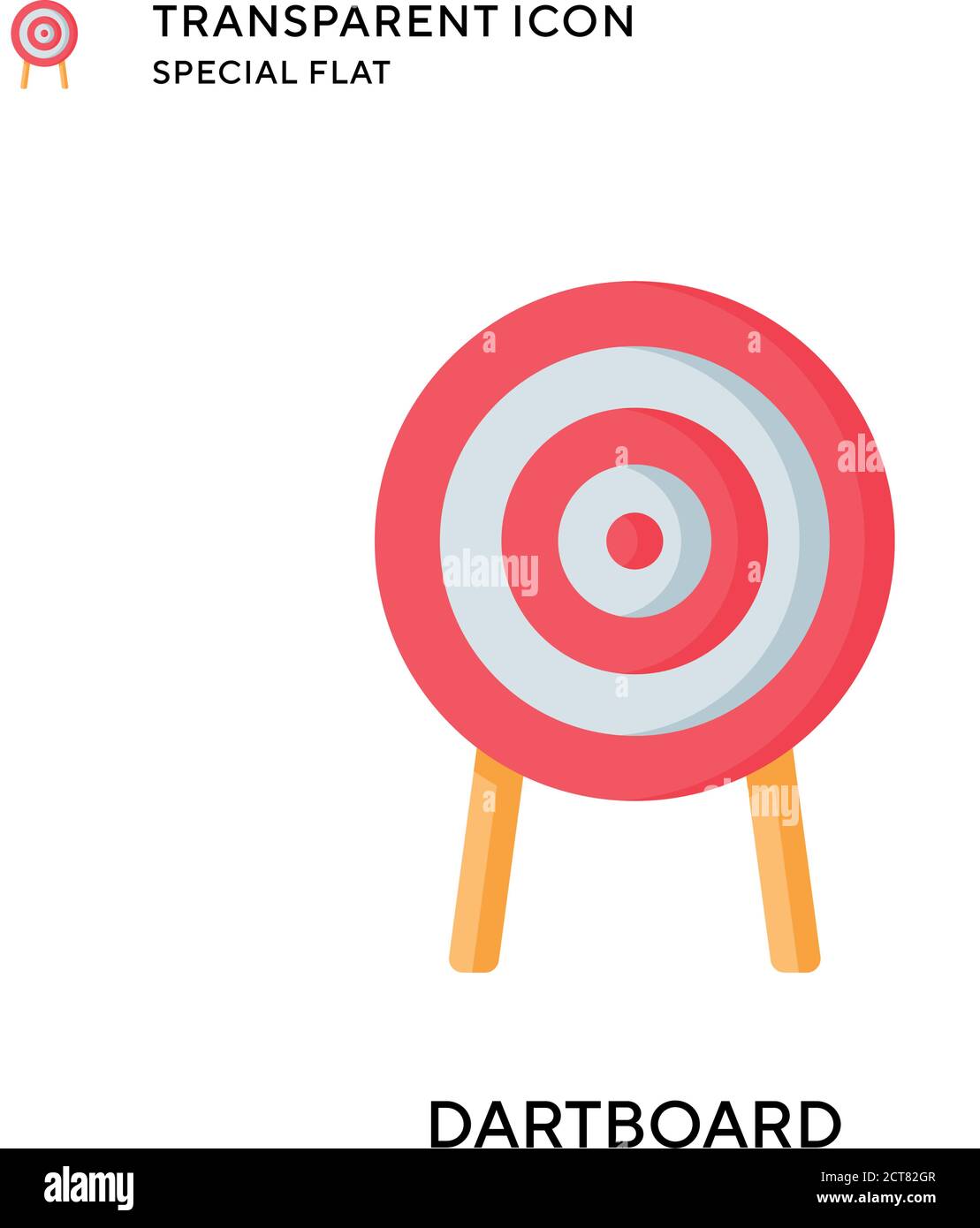 Dartboard vector icon. Flat style illustration. EPS 10 vector Stock ...