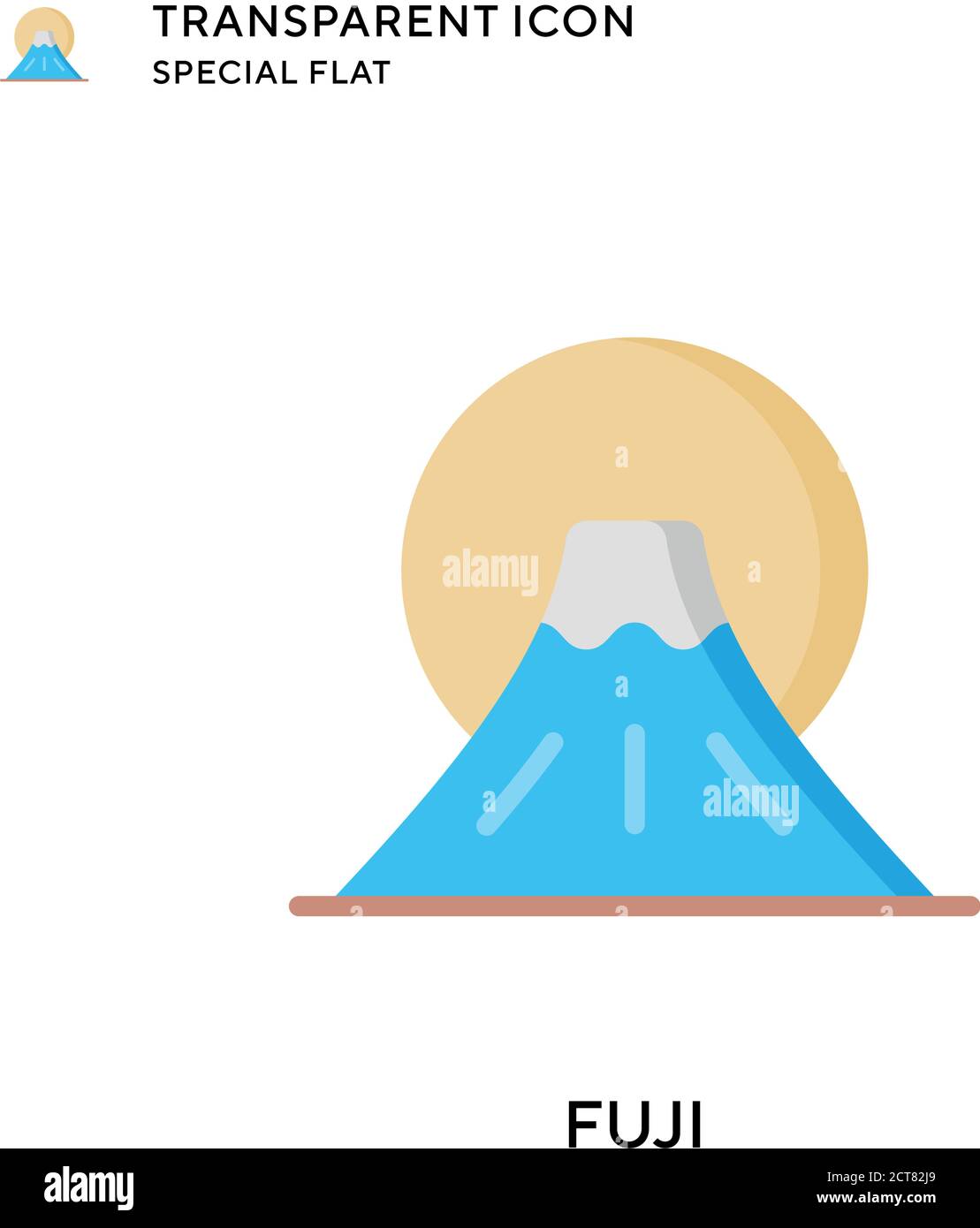 Fuji vector icon. Flat style illustration. EPS 10 vector Stock Vector ...