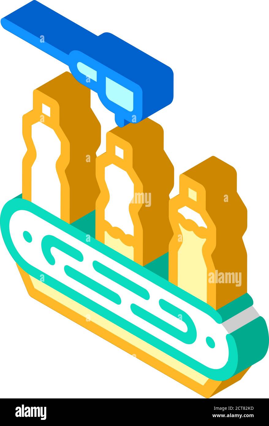 spill conveyor isometric icon vector symbol illustration Stock Vector ...
