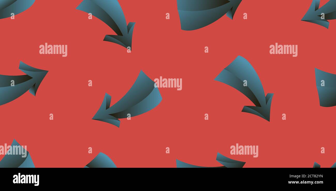 Arrows 3D. Arrow growing graph seamless pattern background. Abstract ...