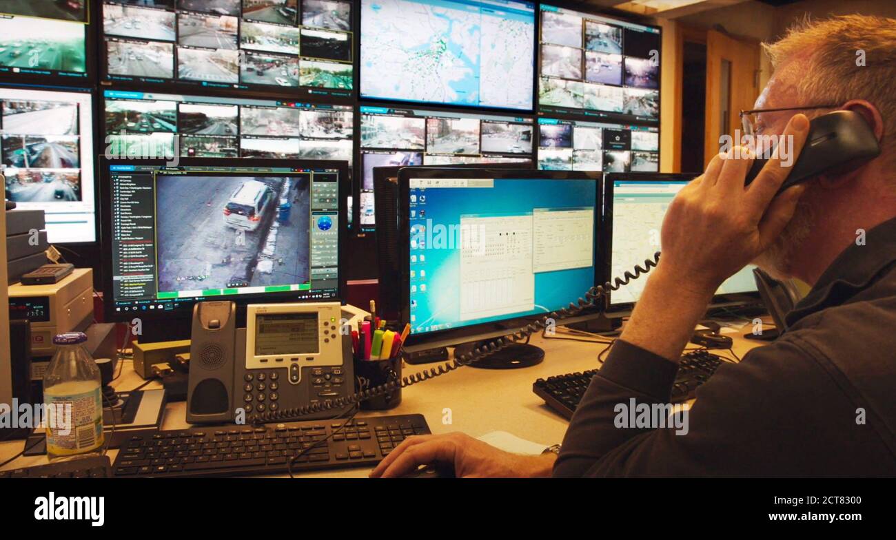 CITY HALL, watch center monitoring Boston, 2020. © Zipporah Films ...