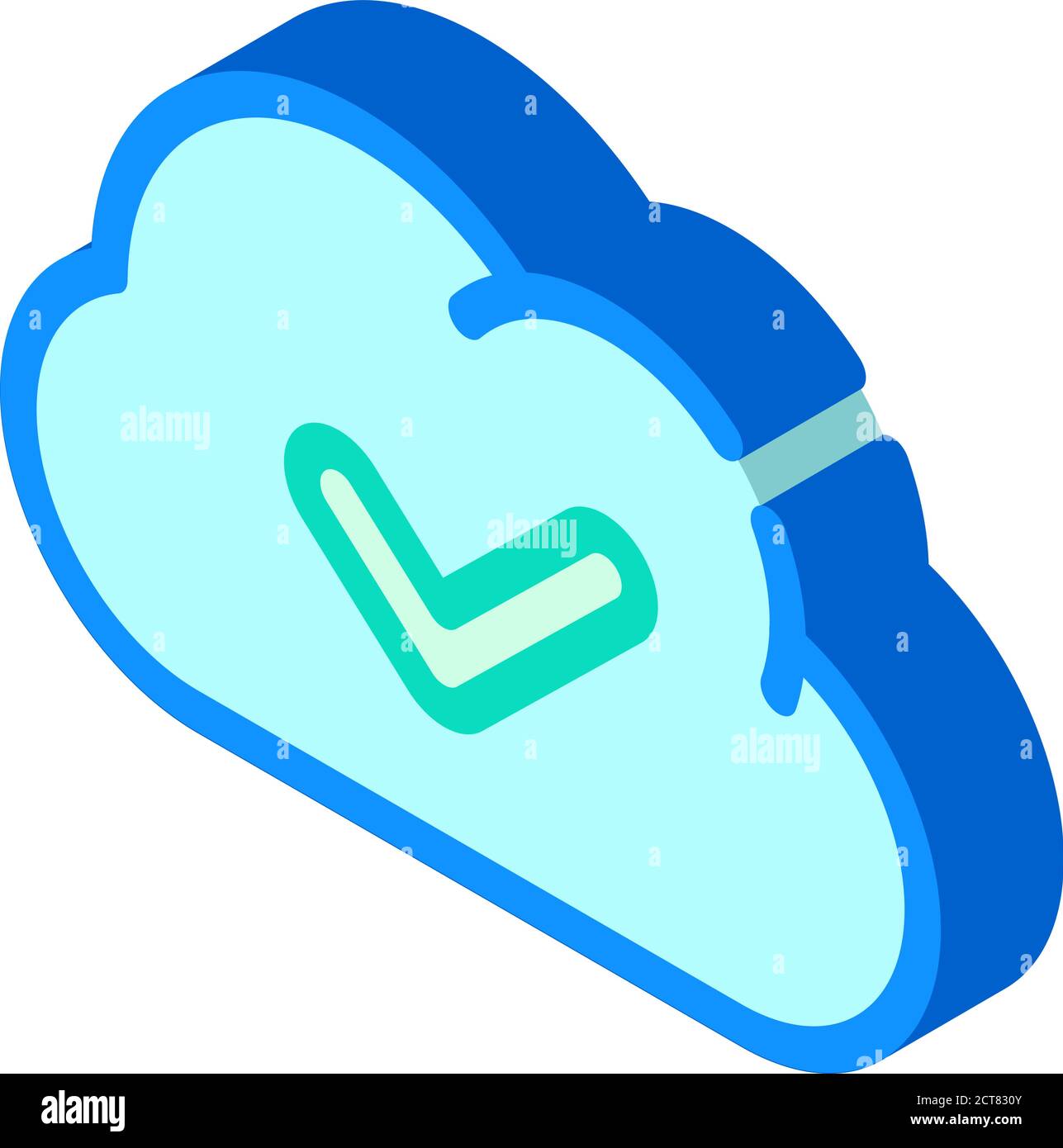 accept access cloud isometric icon vector illustration Stock Vector ...