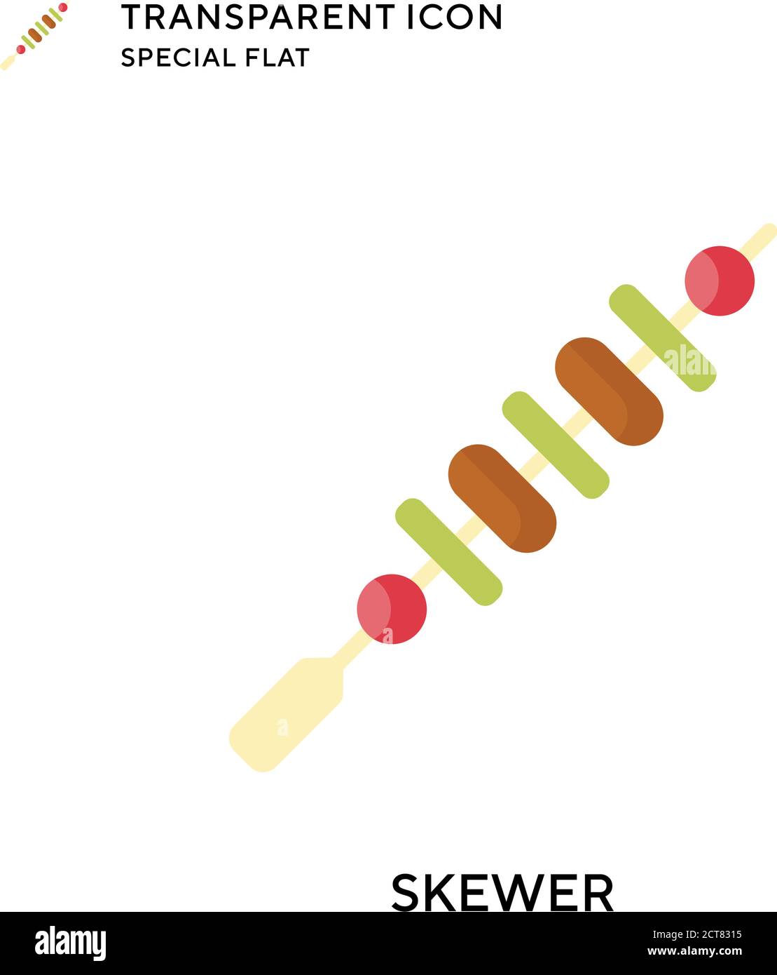Skewer vector icon. Flat style illustration. EPS 10 vector Stock Vector ...