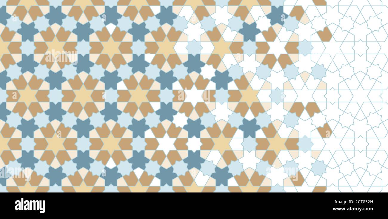 Arabic islamic vector pattern, border, decor, texture, background. Geometric halftone pattern ...