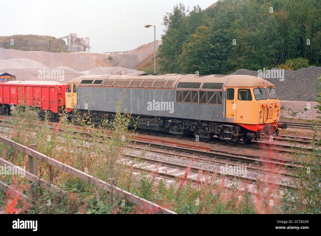 Buxton, UK - 16 September 2020: An old diesel locomotive (Class 56) at ...